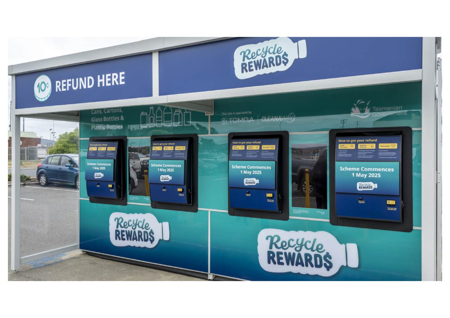 Tasmania's north gets its first reverse vending machine - Recycle Rewards