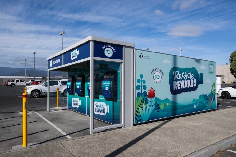 First Reverse Vending Machine installed in Tasmania - Recycle Rewards
